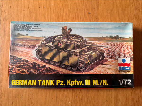 New ESCI German Tank Pz. Kpfw. III M. N. - 1:72 Plastic Model Kit (nev ...