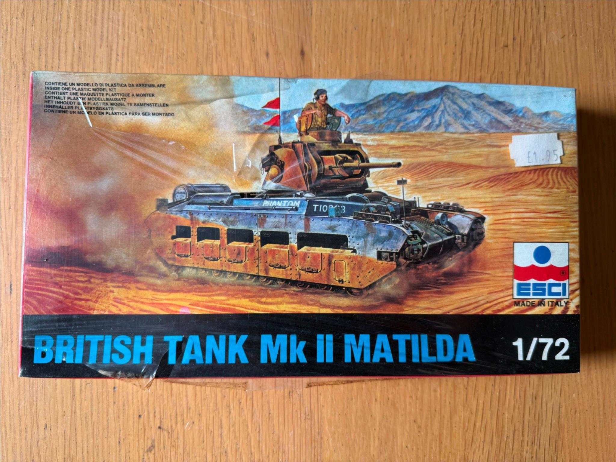 New ESCI MkII Matilda - British Tank - 1:72 Plastic Model Kit (never o ...